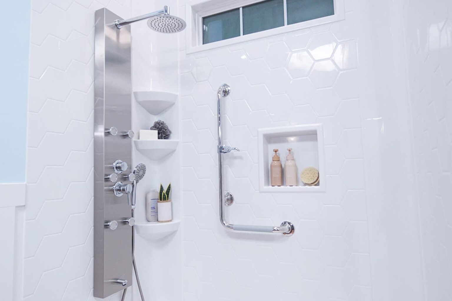 Shower Shelving | Built-In Corner & Recessed Shelving | Safe Step