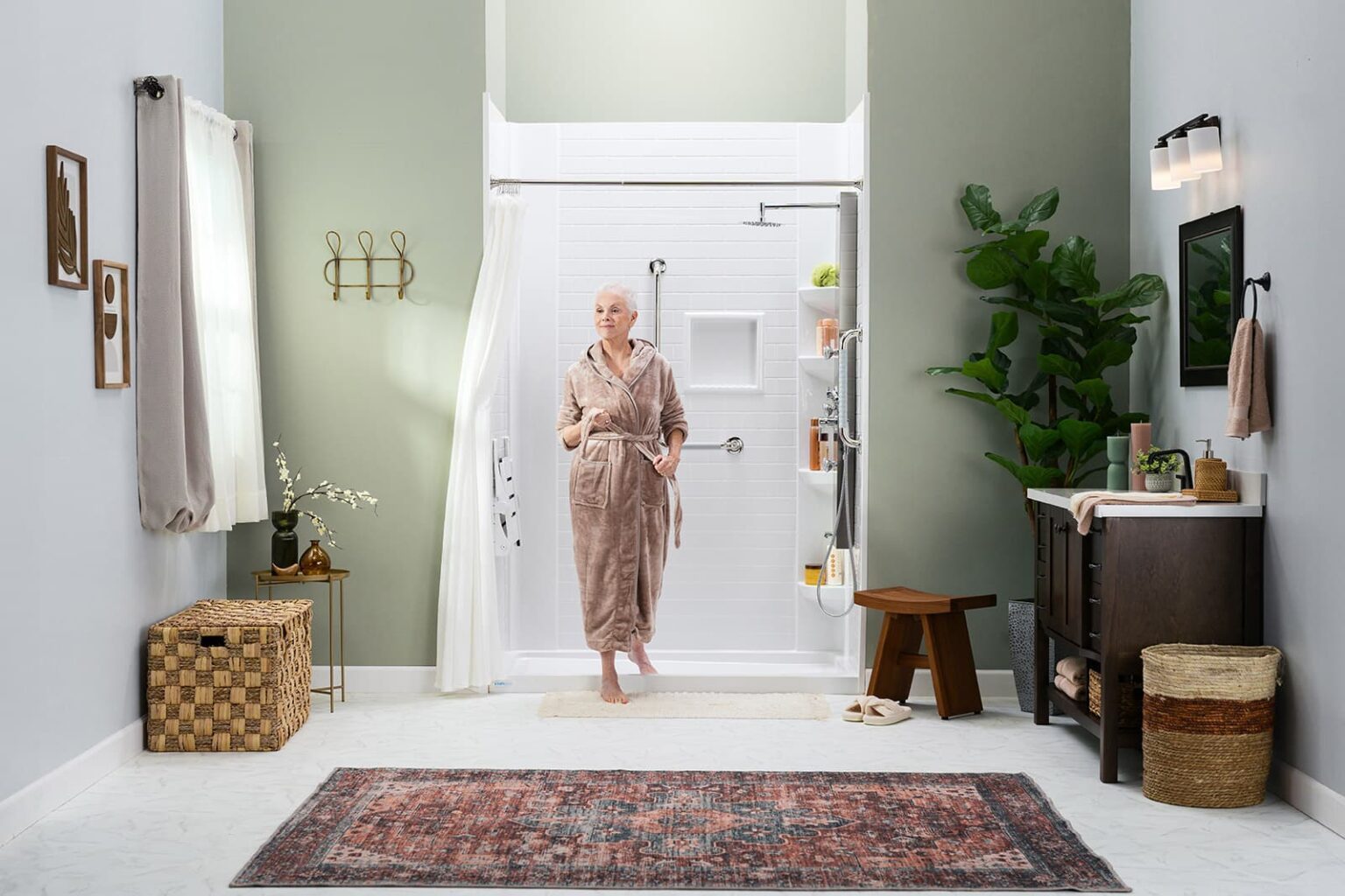 Rainfall Shower Heads & Handheld Shower Wands | Safe Step